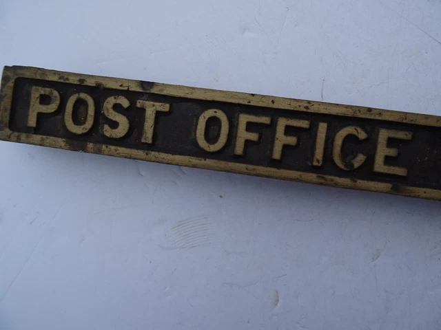 BRASS POST OFFICE TELEPHONES Vintage Plaque Wall Sign old GPO signage £ ...