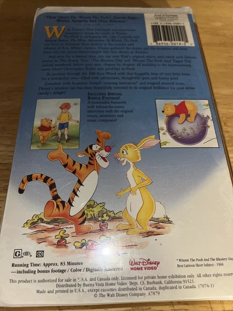 THE MANY ADVENTURES of Winnie the Pooh (VHS, 1996) FACTORY SEALED $7.68 ...
