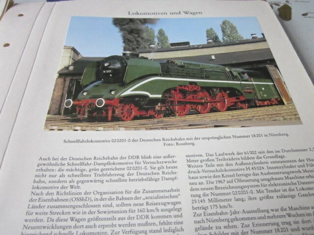 EISENBAHN ARCHIV N Dampfloks 3261 Schnellfahrlok 02 0201-0 DR der DDR ...