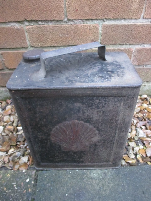 RARE SHELL CLAM Variation 2 Gallon Petrol Oil Fuel Can Tin £250.00 ...