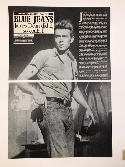JAMES DEAN GIANT 1980s Retro Double Page Magazine Article Clipping $15. ...