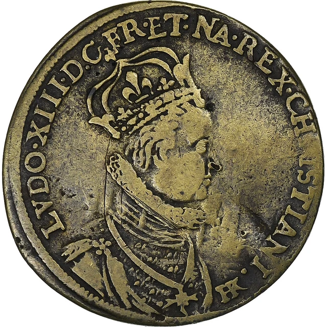 [#1159579] FRANCE, TOKEN, Louis XIII, Sacre à Reims, 1610, Brass, VF ...