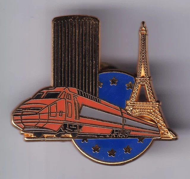 RARE PINS PIN'S .. Train Railways Sncf Tgv Sud Tour Eiffel Europe Paris ...