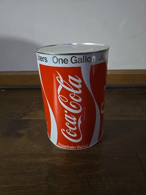 RARE VINTAGE 1970S Coca Cola Syrup 1 Gallon Metal Can Empty Sealed Coke ...