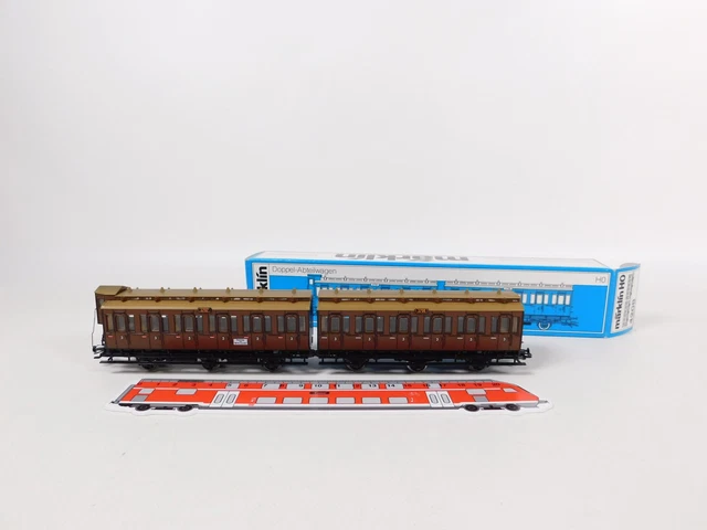 MÄRKLIN H0 AC 4208 Double Compartment Car 3796/3797 Kpev Nem Kkk New ...