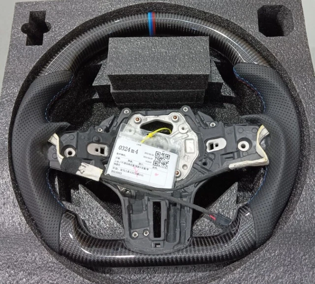 VOLANTE IN VERA fibra di carbonio per BMW G20 G28 G22 G29 F87 G80 F82 M2 M3 M4 EUR 342,51 ...
