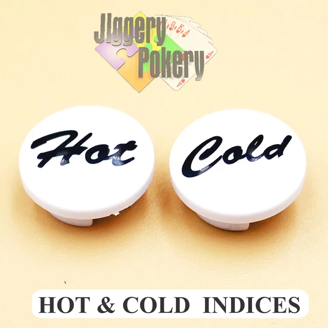 HOT COLD TAP Indices Bathroom Basin Inserts Bath Tap Caps Push-In Tops ...