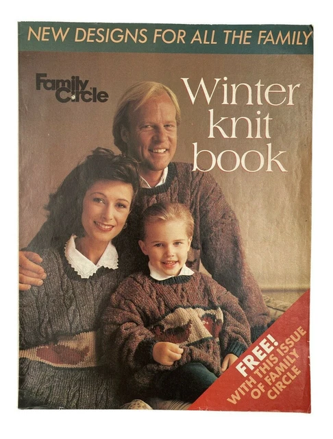 FAMILY CIRCLE WINTER Knit Book Sweaters Vintage Knitting Patterns 1980s ...