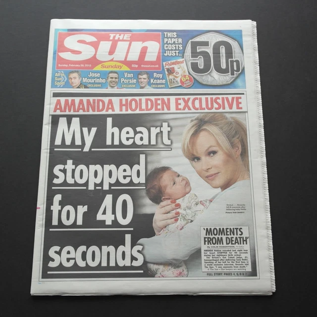 THE SUN NEWSPAPER first edition on Sunday February 26 2012 with ...