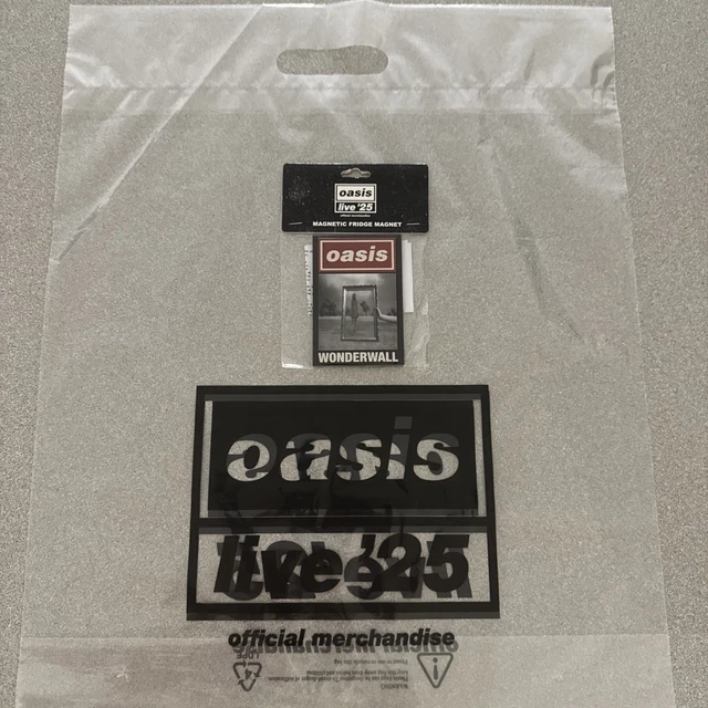 OASIS LIVE 25 Fridge Magnet - WONDERWALL Official Tour Merchandise ...