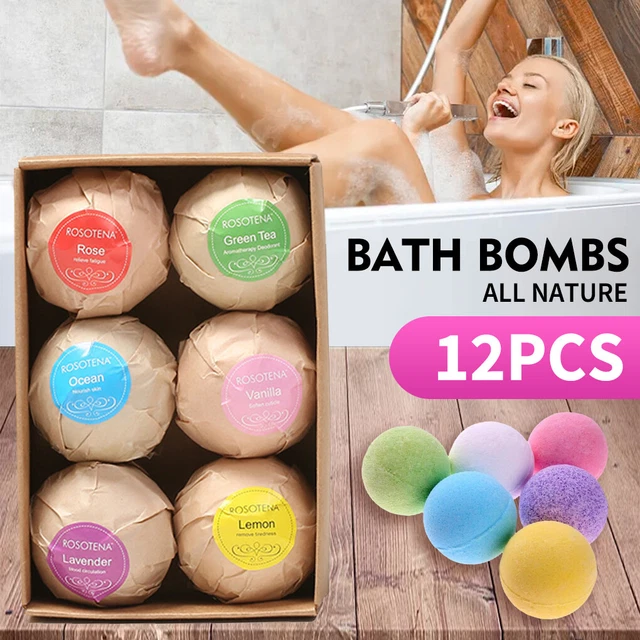 12x Aromatherapy Bath Bombs Spa Bubble Essential Oil Bath Fizziesorganic Natural 2455