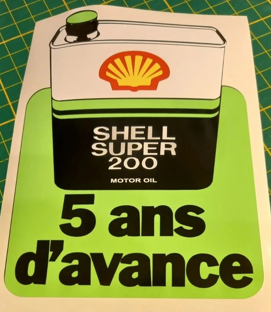 STICKER AUTOCOLLANT BIDON Shell Super 200 vintage EUR 3,50 - PicClick FR