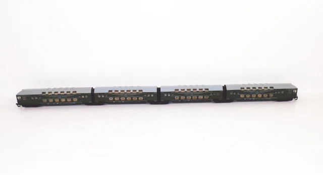 DOUBLE-DECKER CAR GAUGE TT green passenger car DR 4-part passenger car ...