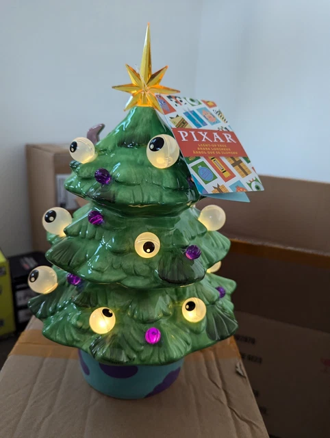 DISNEY STORE MONSTERS, Inc. Pixar Holiday Light-Up Christmas Tree ...