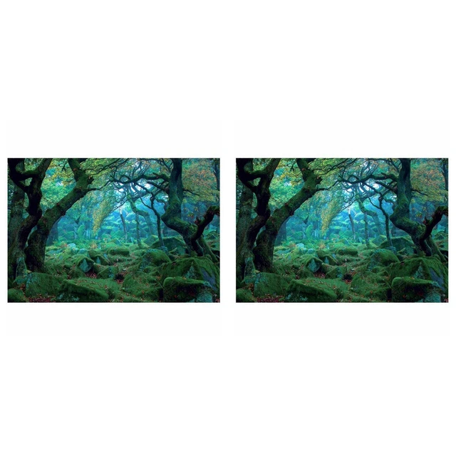 2 PCS 3X5FT Green Jungle Photography Backdrop Studio Props Photo9600 ...