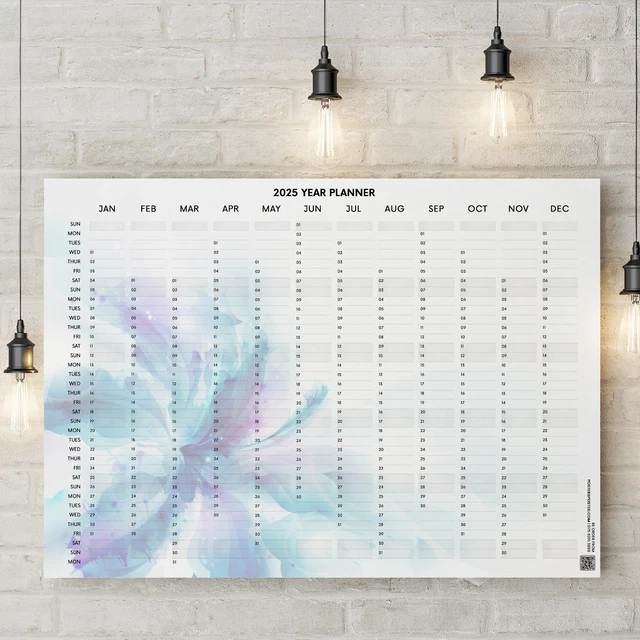 2025 YEAR CALENDAR Annual Planner Year Annual Chart Holiday Home Office ...