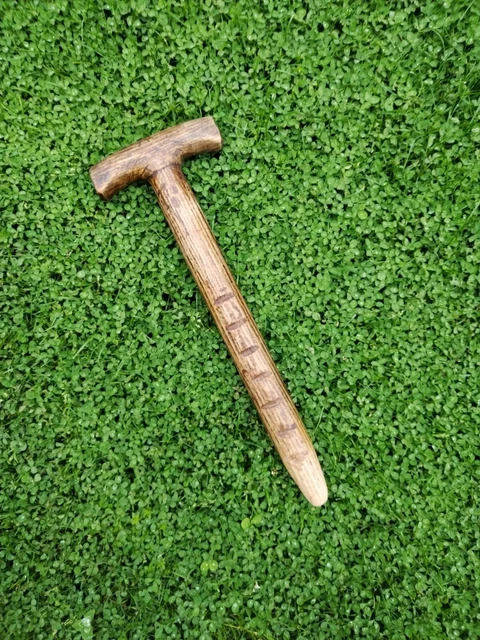GARDEN T HANDLE Dibber (Old Style Wood Hand Tool Bulb Seed Plant ...