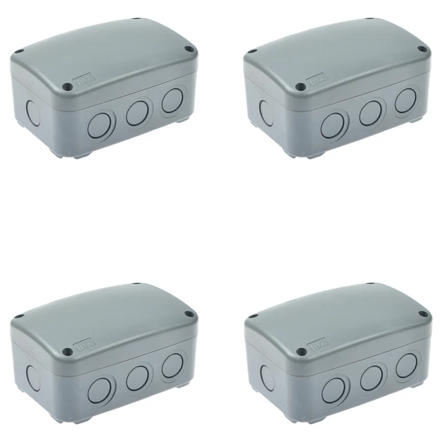 4 PK WEATHERPROOF Junction Box Enclosure Case Cable IP66 125x86x62mm ...