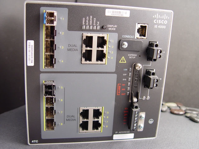 CISCO IE-4000-4TC4G-E Vo1 Industrial Ethernet 4000 Series - Switch - 8 ...