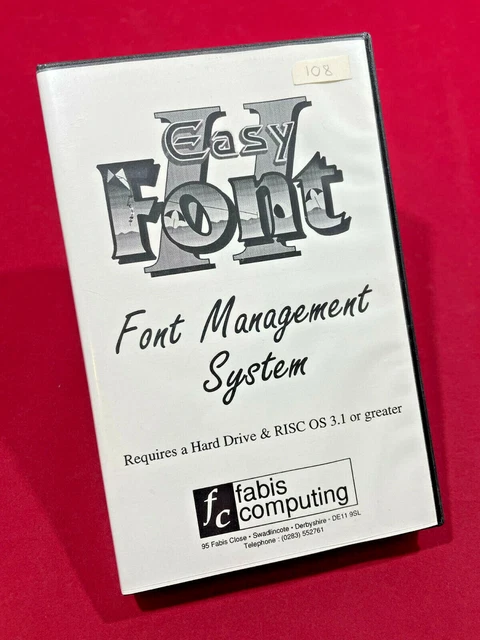 EASY FONT II font Management System 3 x 3.5" Discs for Acorn RISC OS ...