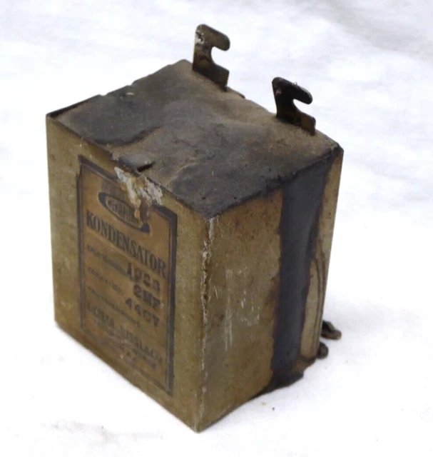 BLOCK CAPACITOR HEKAPHON 1923 - 2μF 440V - telephone plants Vienna ...