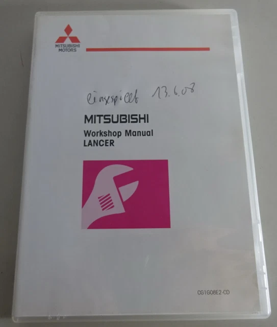 MANUEL D'ATELIER SUR DVD Mitsubishi Lancer (CY0A) Année 2008 Support 01 ...