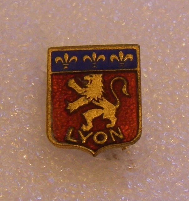 BROCHE ANCIENNE BLASON Lyon Coat Of Arms Pin Armoiries Heraldique EUR 5 ...