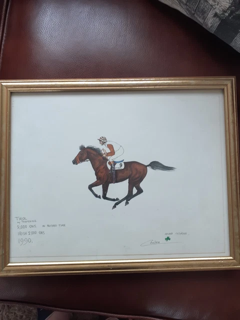 HORSE RACING PAINTING - Edward Cosgrove Irish 2000 GNS 1990 (signed) £ ...