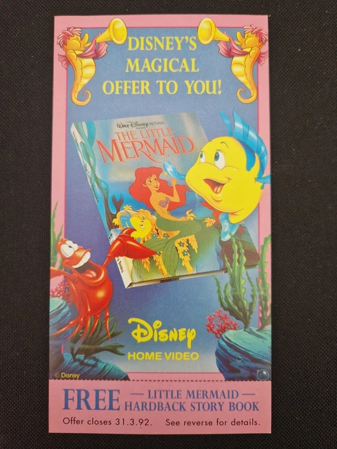 THE LITTLE MERMAID, 1992, Hardback Story-Book - Walt Disney Flyer ...