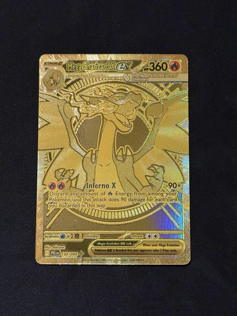 2025 POKÉMON MEGA Charizard 🔥EX Gold 🪙Secret Rare #130/94 £302.15 ...