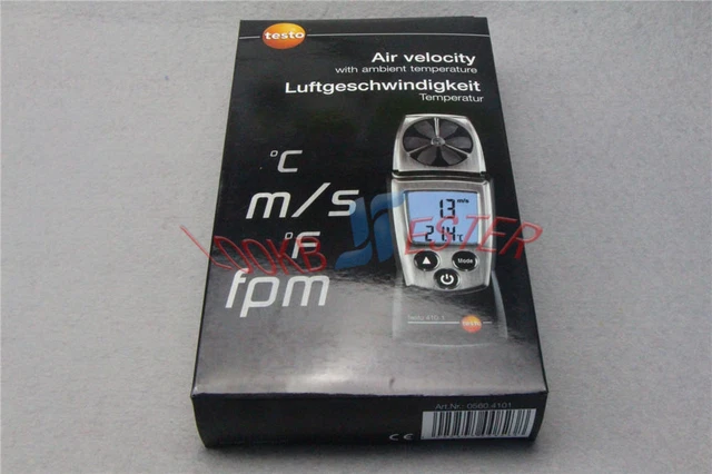410-1 TESTO DIGITAL Vane Anemometer Air Speed Velocity/Temperature ...