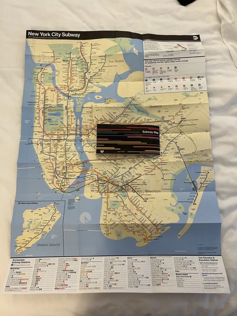 OFFICIAL MTA NYC New York Subway Train Map Full Size 23"x28" Poster ...