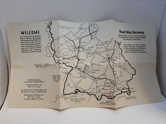 MAP OF GERMANY army map for service men £14.26 - PicClick UK
