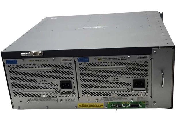 HP PROCURVE E5406 zl Gigabit PoE+ Switch J8697A w/ 6x Modules, 2x PSU ...
