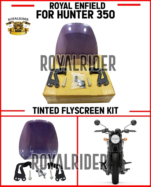ROYAL ENFIELD &TINTED FLYSCREEN KIT" For Hunter 350 $65.99 - PicClick AU