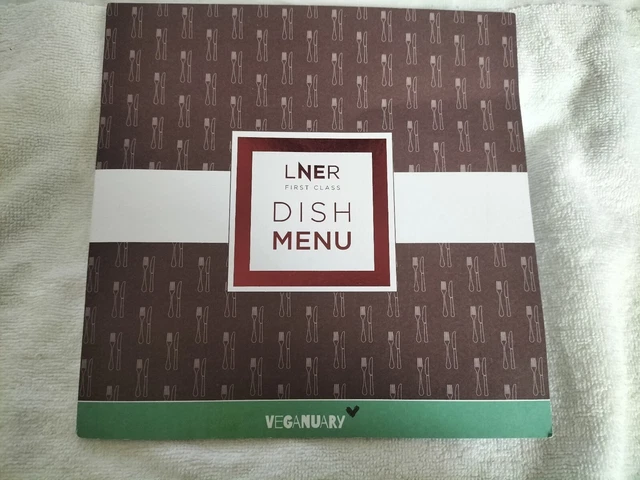 LNER VEGANUARY COLLECTABLE Menu Azuma Class 91 HST Train Railway £5.00 ...