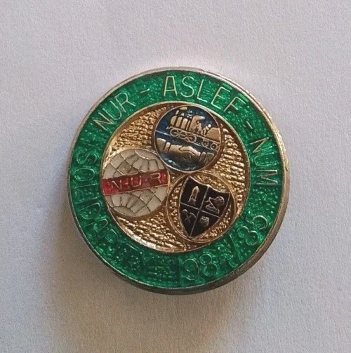 VINTAGE NUR ASLEF NUM Unions 1984 1985, Miners Strike Enamel Pin Badge ...