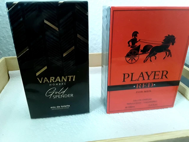 HERREN DÜFTE PLAYER Red 100 ml und Varanti Hombre Gold Spender 100 ml ...