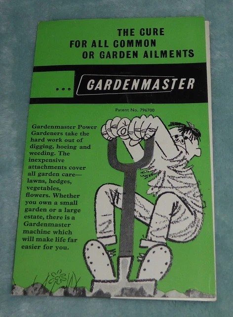 ORIGINAL VINTAGE GARDENMASTER full line brochure dated 1958 £6.50 ...