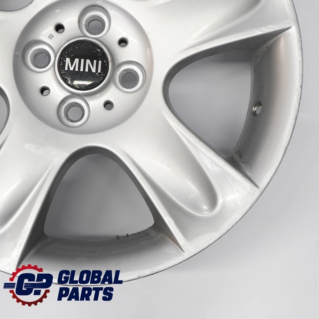 MINI COOPER ONE R50 R52 R53 Argento Cerchio in lega 17" 7J ET:48 5-Star ...