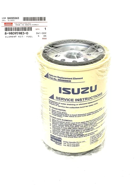 ISUZU FUEL FILTER FOR NPR NQR 4HK1 5.2L 4JJ1 3.0L 8980959830 £88.74 ...