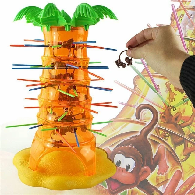 FALLING TUMBLING MONKEY Family ker Plunk Toy Climbing Board Game Kids ...