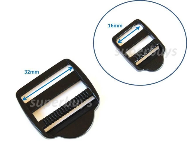 16MM PLASTIC LADDER Lock - For Webbing Strap Buckle Clip Bag Backpack ...