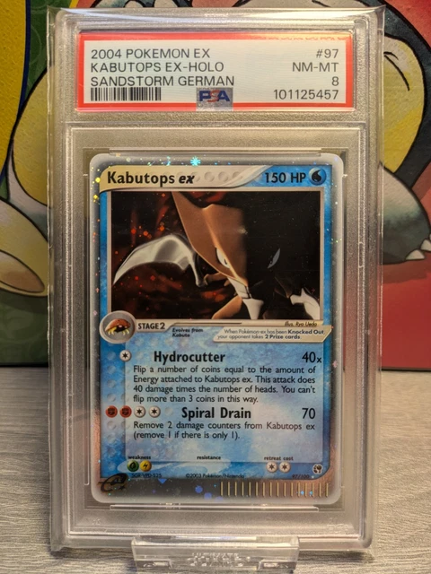 POKEMON KARTE KABUTOPS EX PSA 8 EX Sandstorm Englisch Misslabel EUR 66 ...