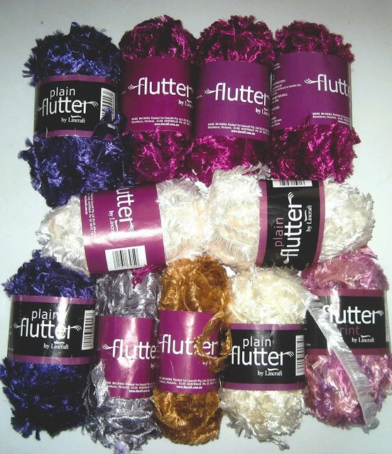 CRAFTS-KNITTING-11X 50GR ASST (Plain & Mixed) Colours Flutter Yarn by ...