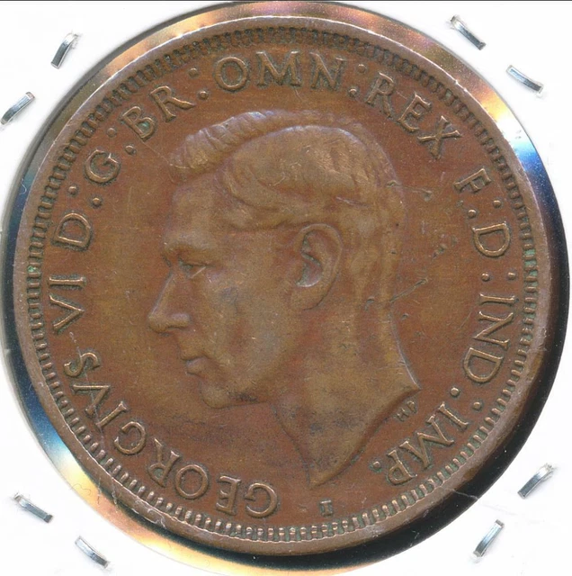 AUSTRALIA 1942(I) ONE Penny 1d George VI - Very Fine EUR 4,15 - PicClick DE