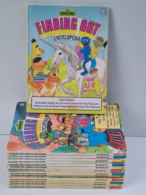 VINTAGE 1982 THE Sesame Street Finding Out Encyclopaedia Books 1-14 Pre ...