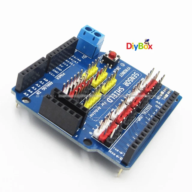 V5 SENSOR SHIELD Expansion Board Shield For Arduino UNO R3 V5.0 ...