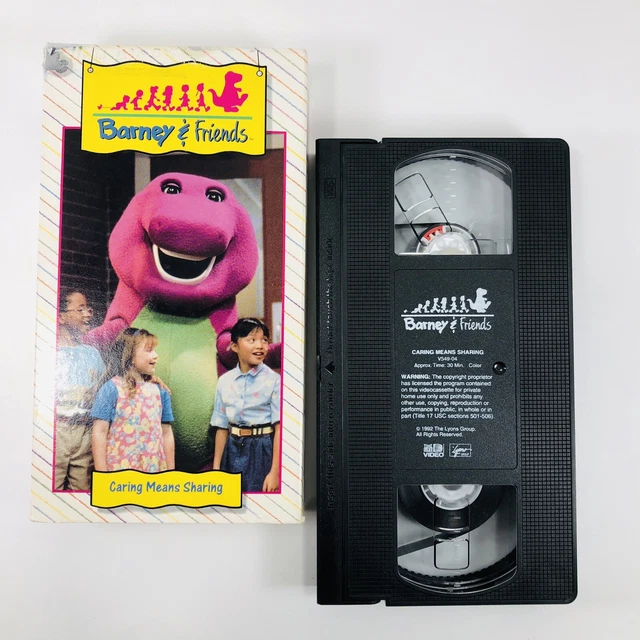 BARNEY & FRIENDS VHS Tape Caring Means Sharing 30mins Time Life Video ...