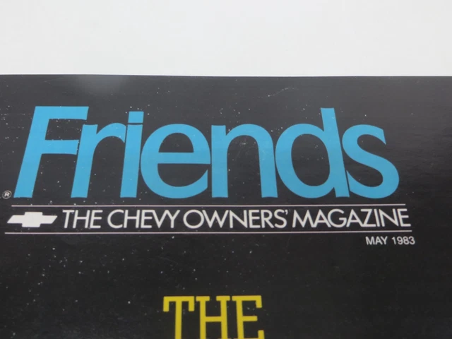 FRIENDS THE CHEVY OWNER'S MAGAZINE May 1983 Red Chevrolet Corvette ...